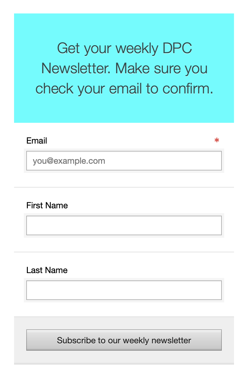 Make Sure You Confirm If You Want To Get Our Weekly Newsletter – DPC ...